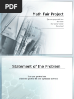 Sample Science Fair Report | PDF | Chart | Experiment