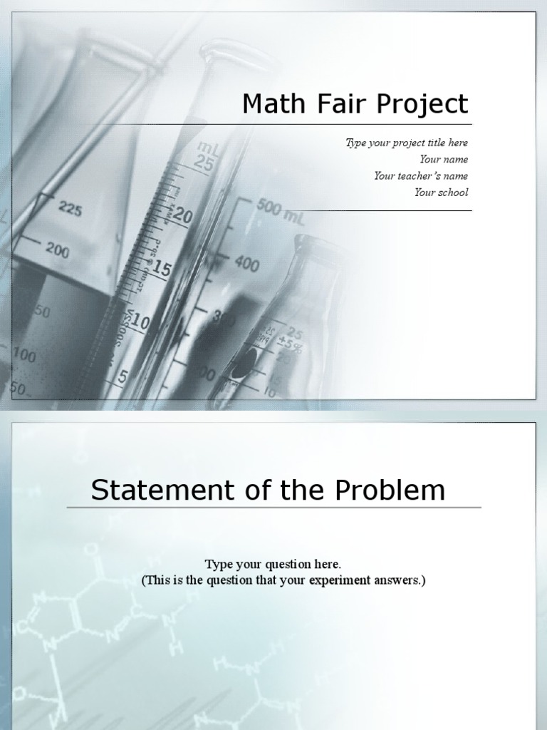 Math Fair Project Guide and Template | PDF