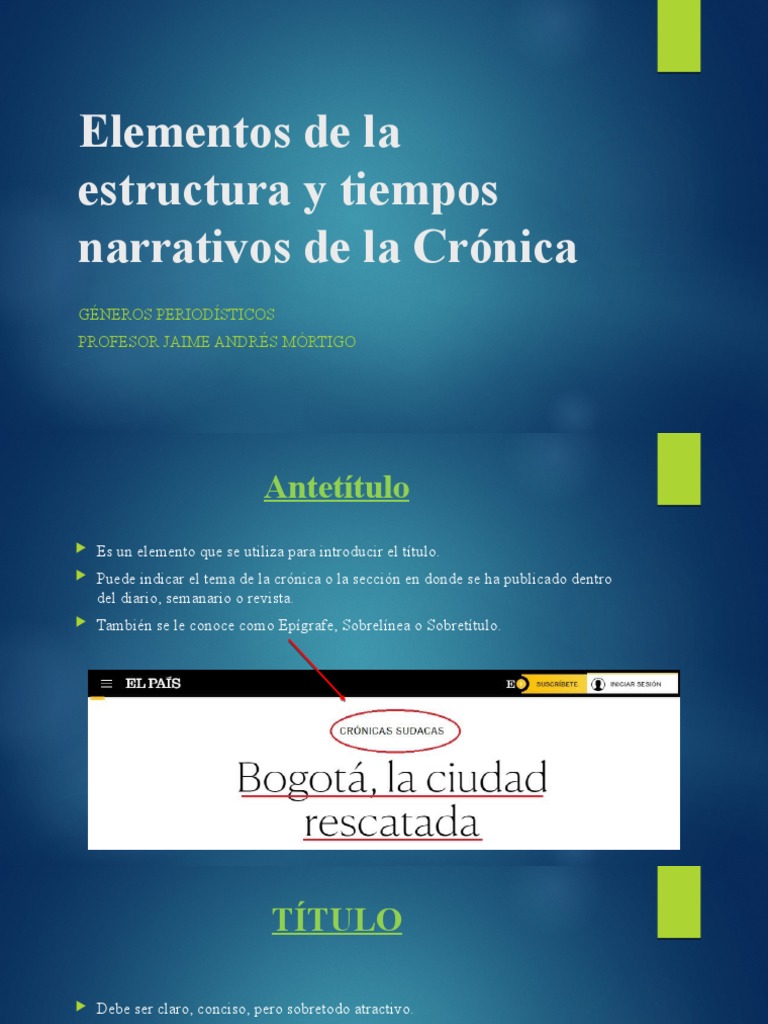 Elementos de La Crónica | PDF | Narrativa
