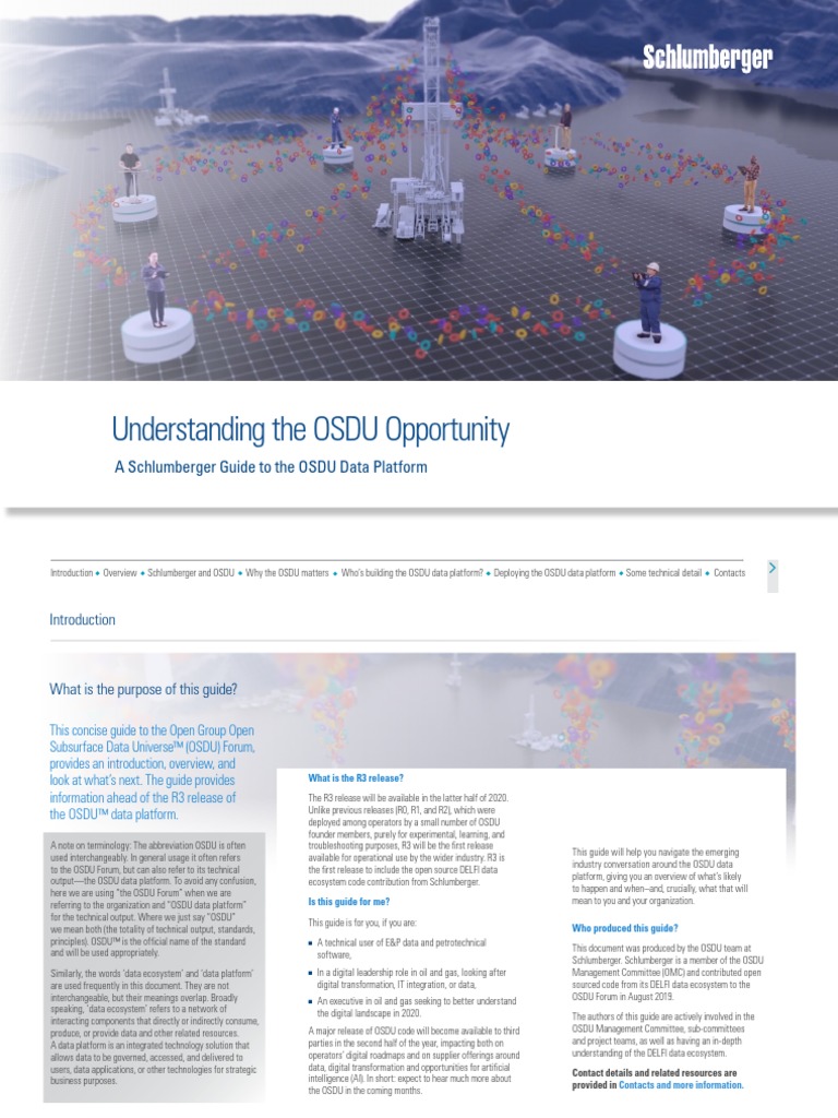 A Schlumberger Guide To The OSDU Data Platform | PDF | Software ...