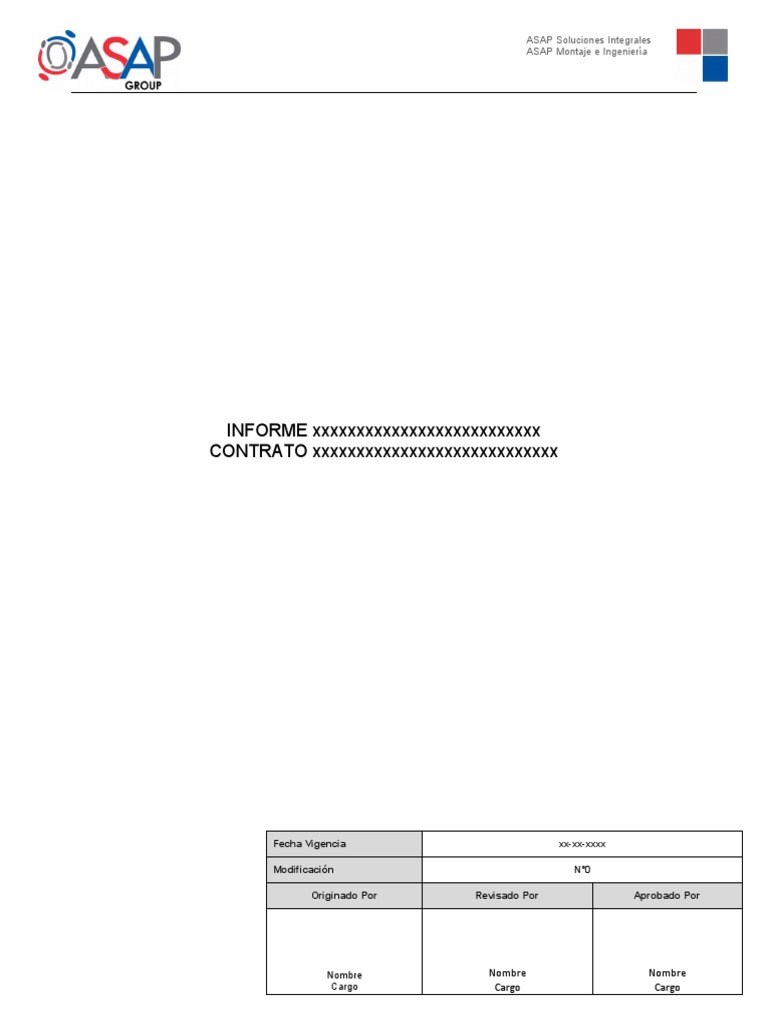 Formato Informe ASAP (Cierre Proyecto) | PDF