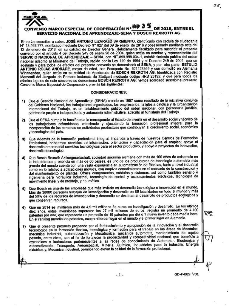 Convenio SENA-Bosch 1 | PDF
