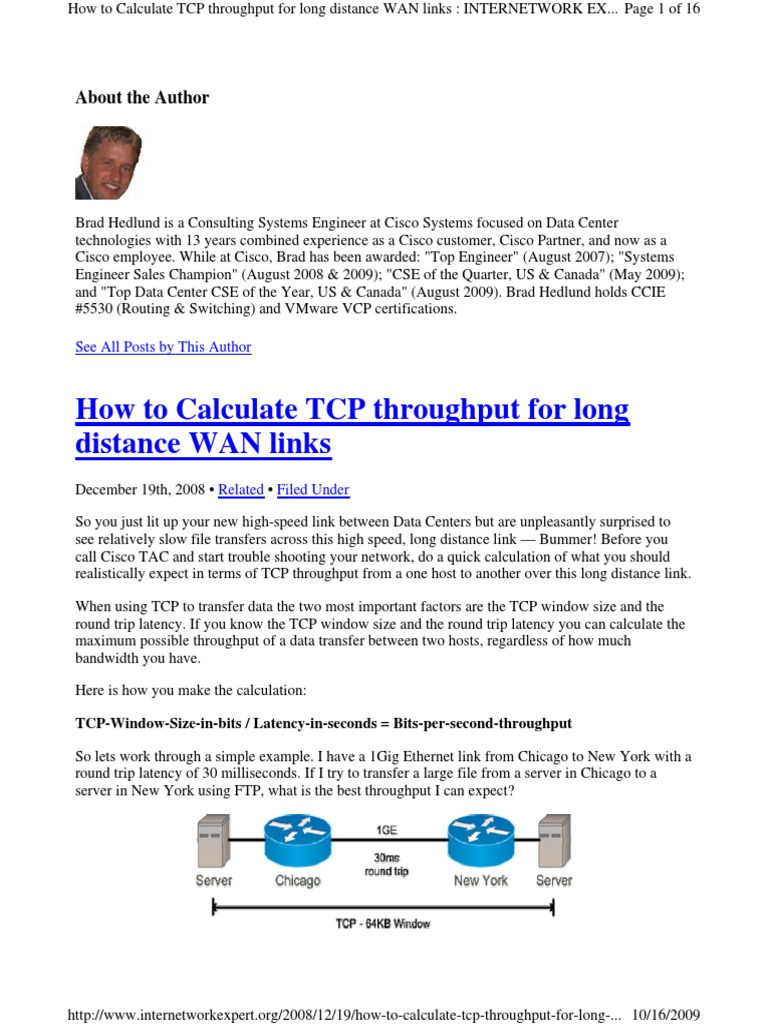 Calculate Tcp Throughput Download Free Pdf Transmission Control Protocol Network Congestion