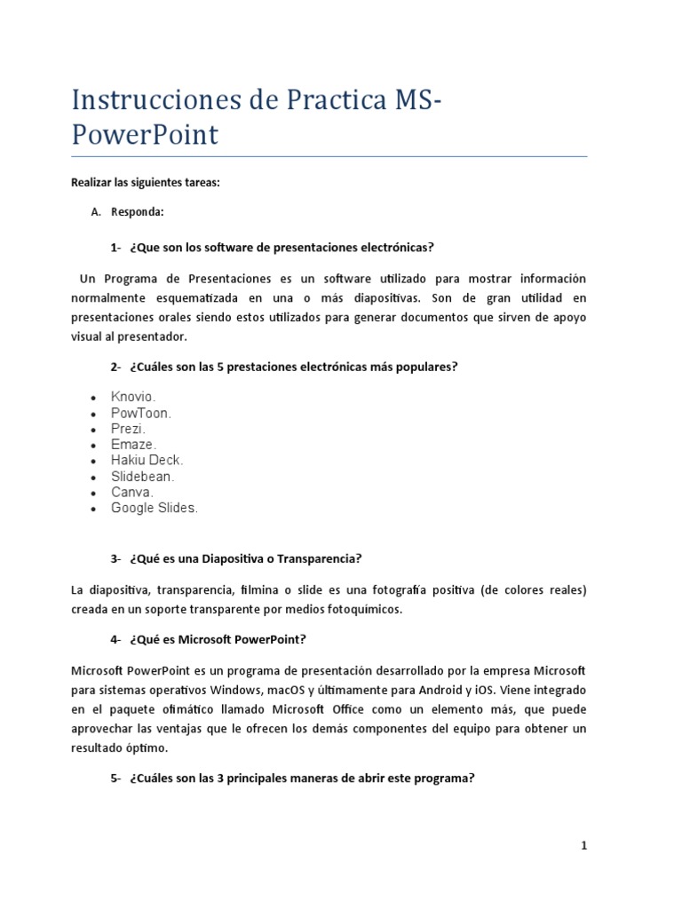 Practica 4 MS Power Point | PDF | Microsoft PowerPoint | Microsoft