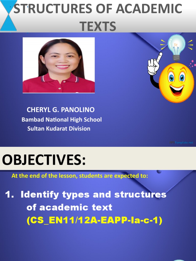 Types and Structures of Academic Texts | PDF | Thesis | Essays