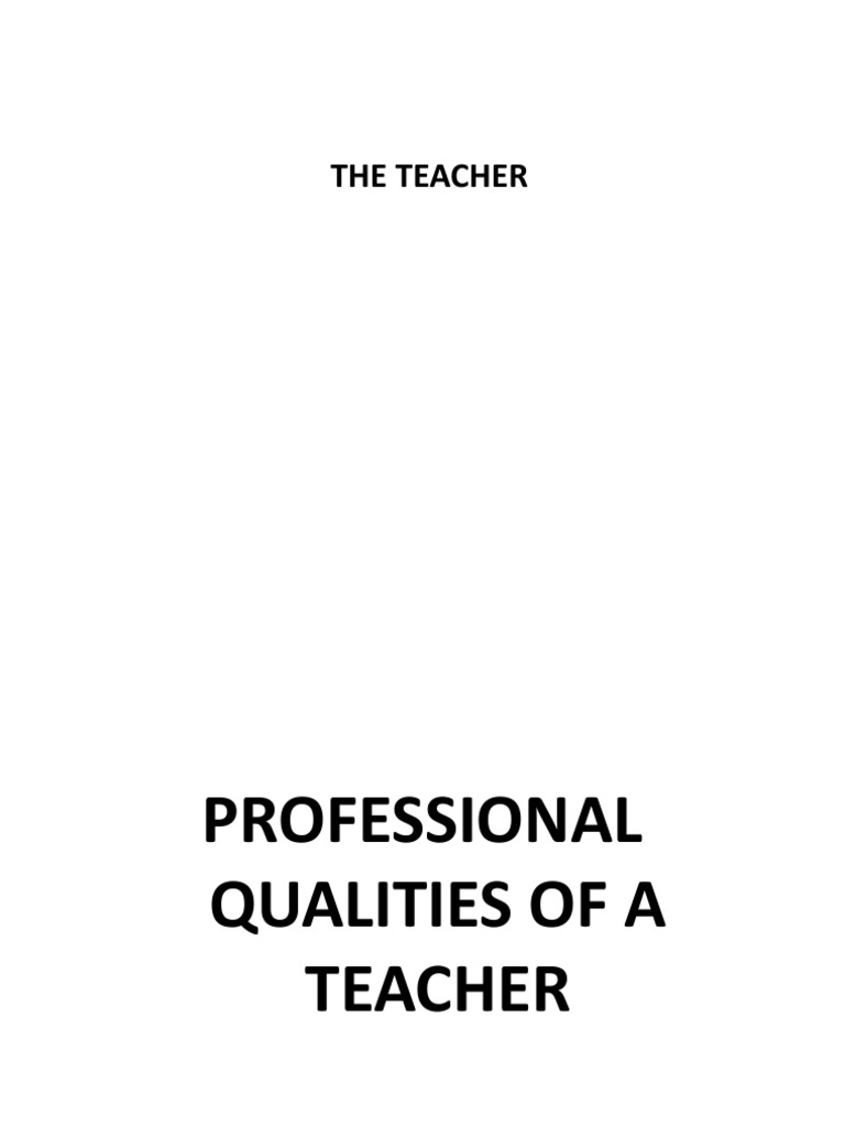 2 The Teacher | PDF | Teachers | Learning