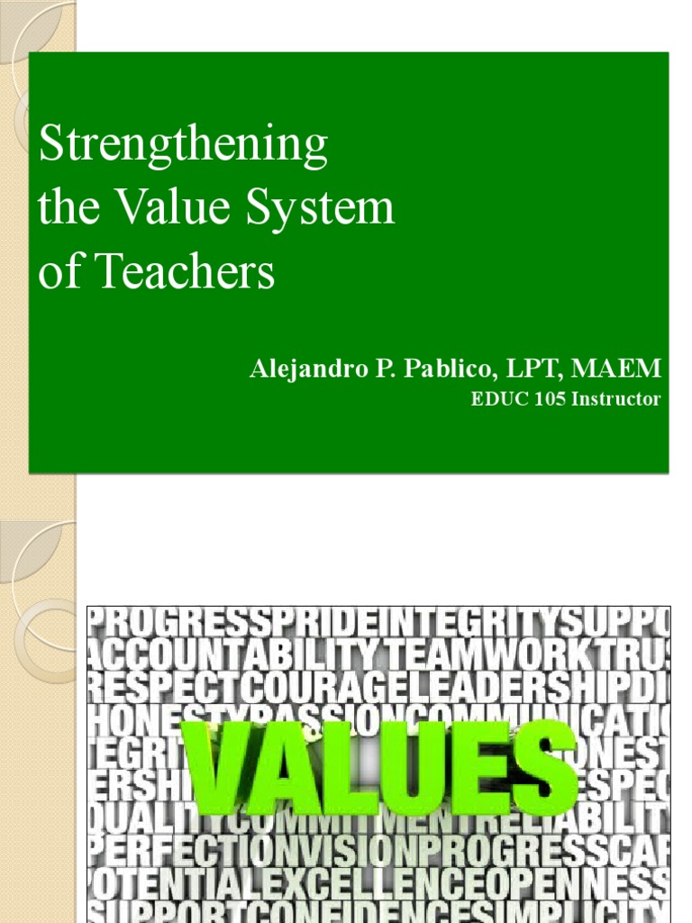 1 Teachers Values | PDF | Truth | Learning