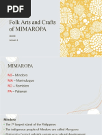 Arts and Crafts of MIMAROPA | PDF | Social Science | Science & Mathematics