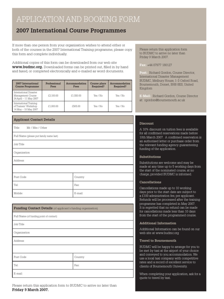 Application Form | PDF | Emergency Management | United Kingdom