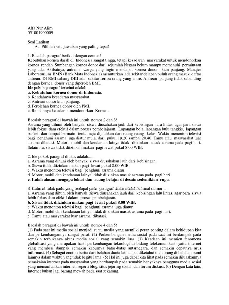 Alfa Nur Alim 051001900009 Bindo - 2 | PDF