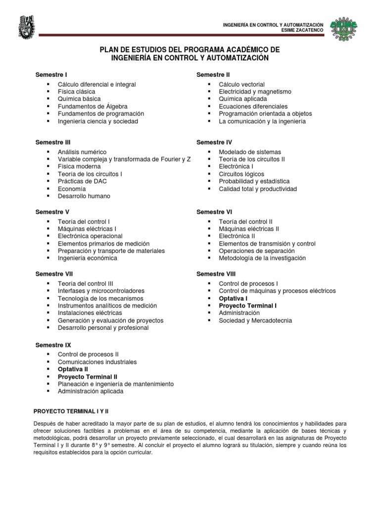 Plan de Estudios de ICA para Difusión | PDF | Cálculo | Ingeniería