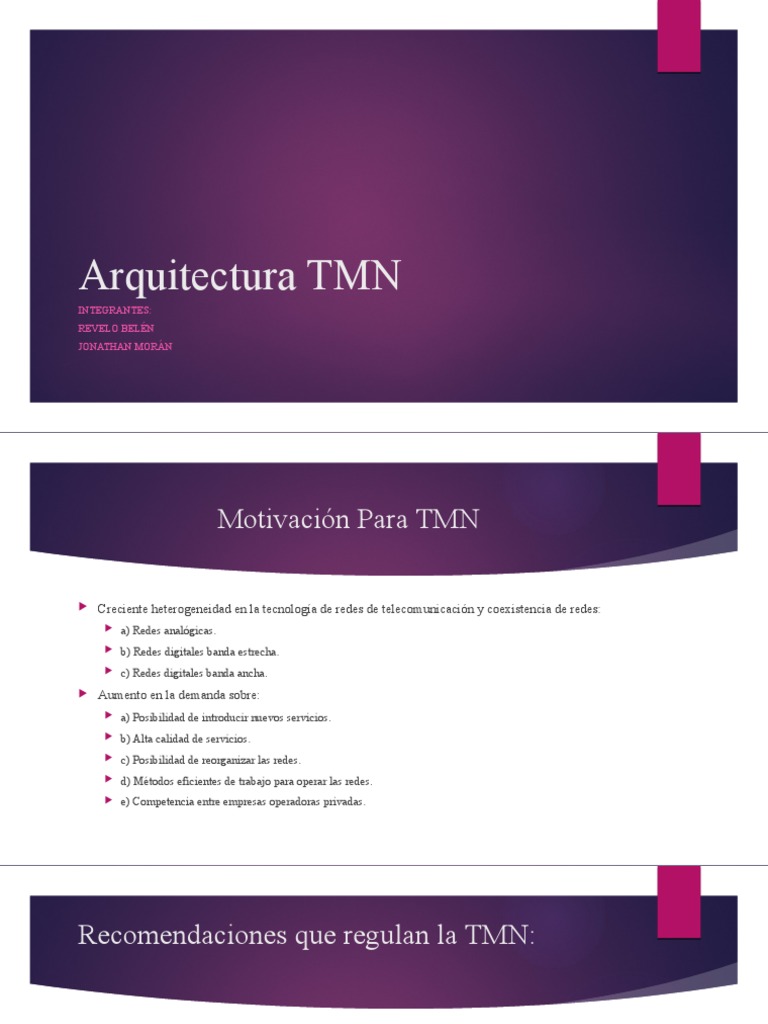 Arquitectura TMN | PDF | Modelo osi | Calidad de servicio