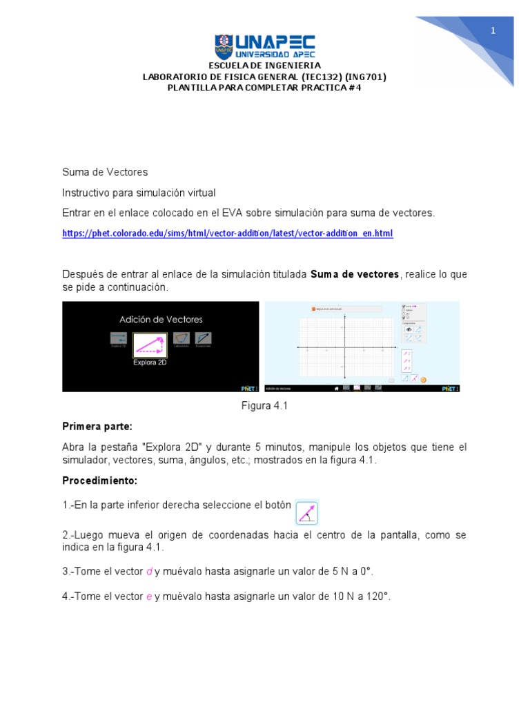 Practica Tec-132-4 | PDF | Vector Euclidiano | Física