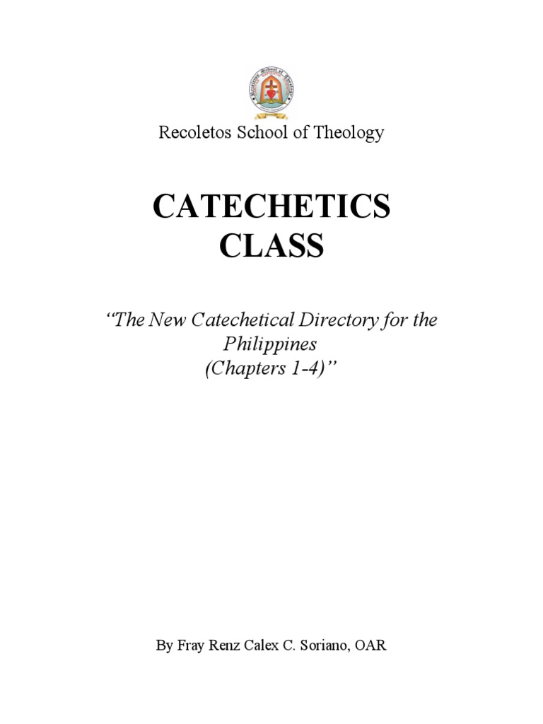 Catechetics Class: "The New Catechetical Directory For The Philippines ...