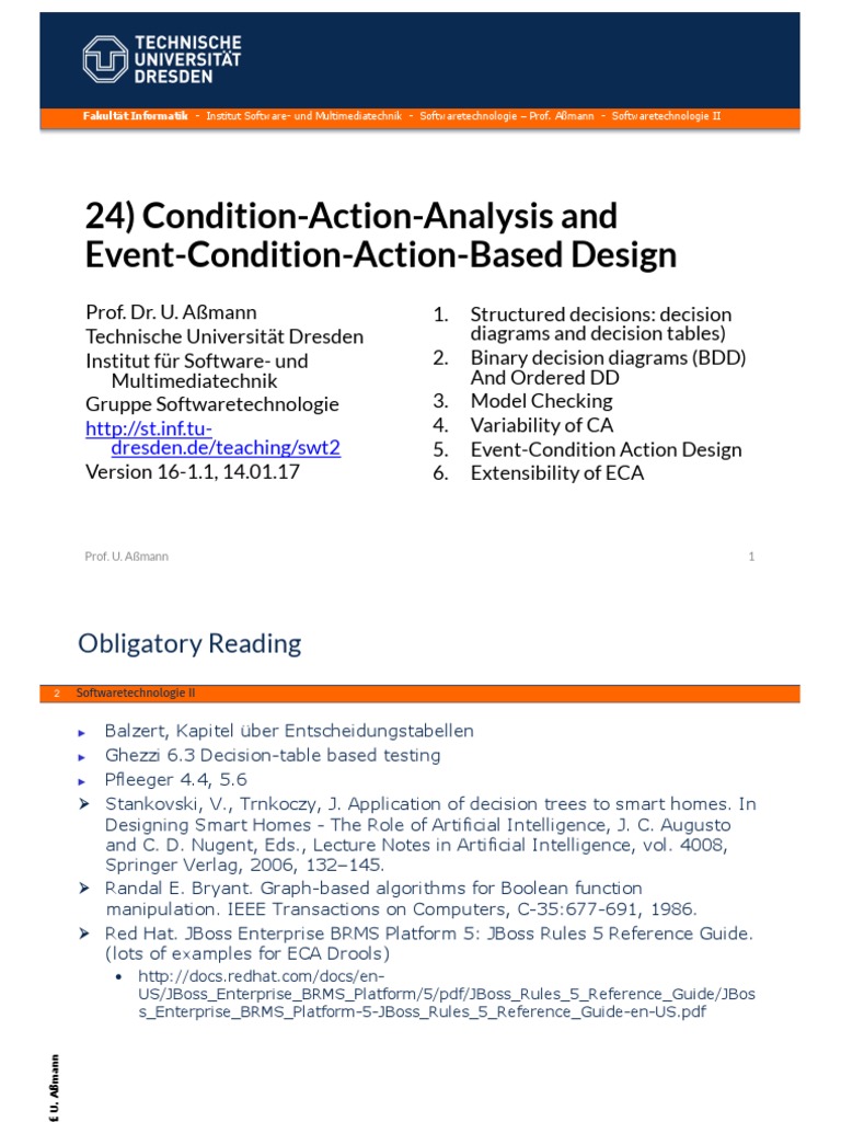 24) Condition-Action-Analysis and Event-Condition-Action-Based Design ...