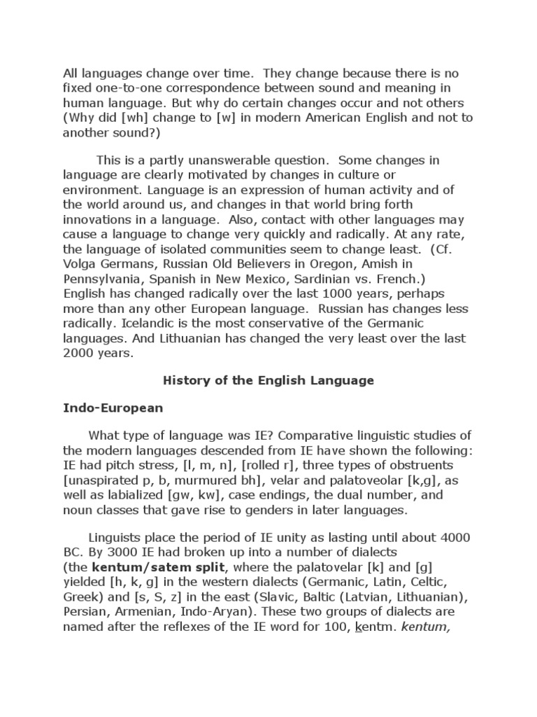 English Language History | PDF | Celts | English Language