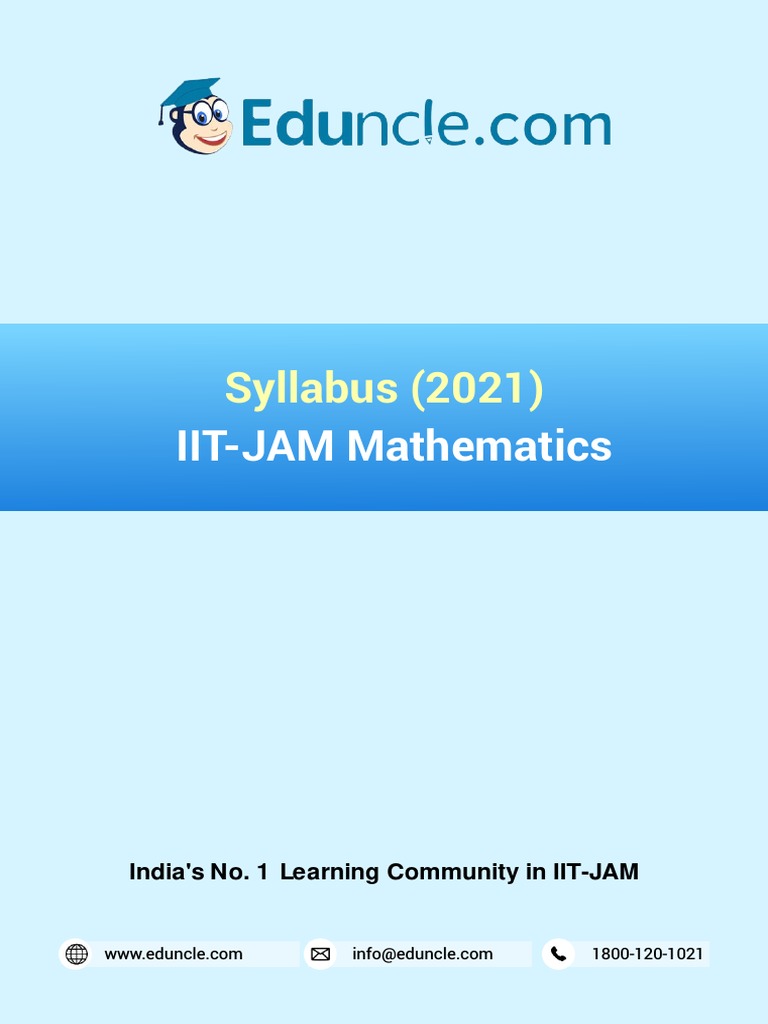 Iit Jam Syllabus | PDF