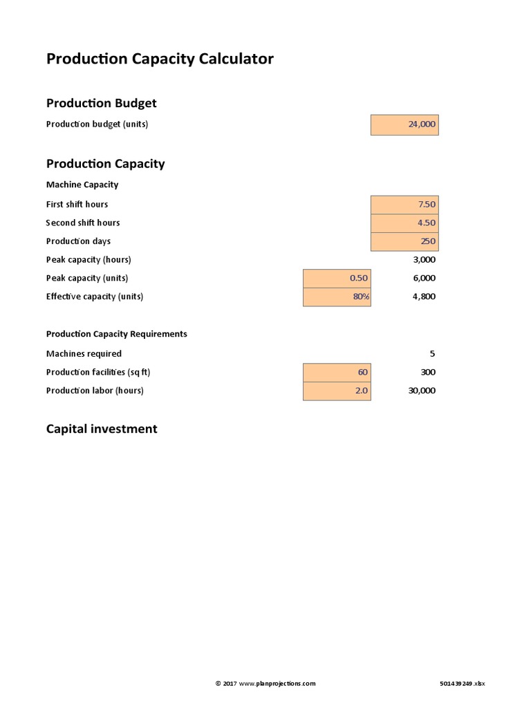 Production Capacity Calculator V 1.01 | PDF | Contractual Term | License