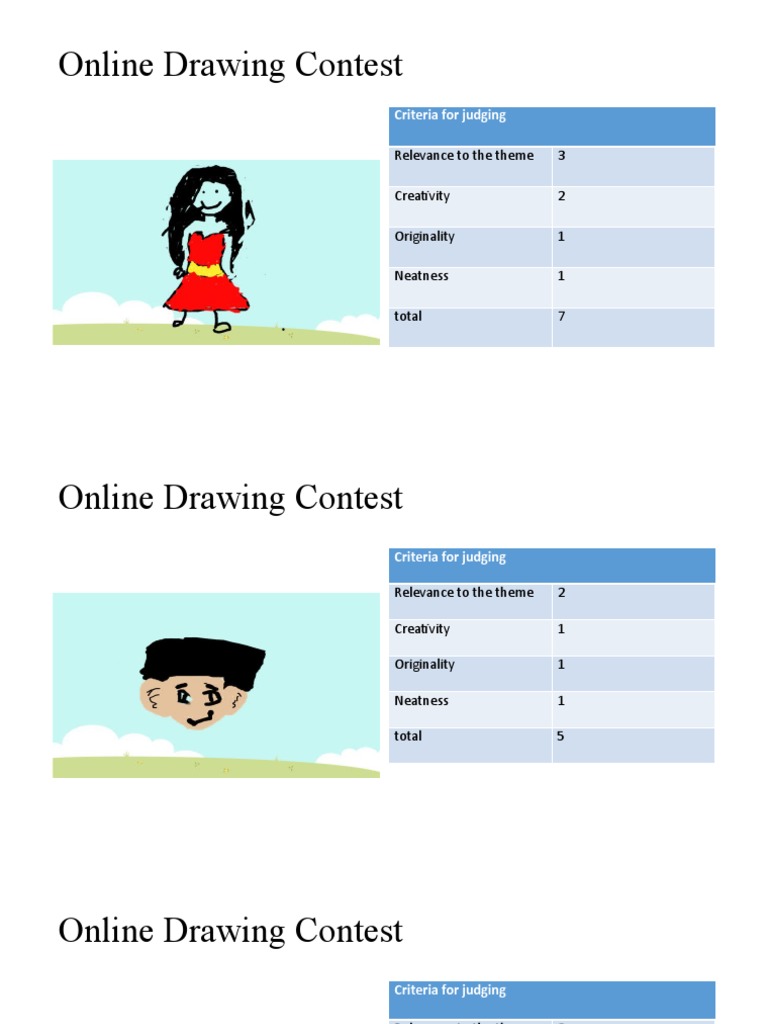 Online Drawing Contest: Criteria For Judging | PDF