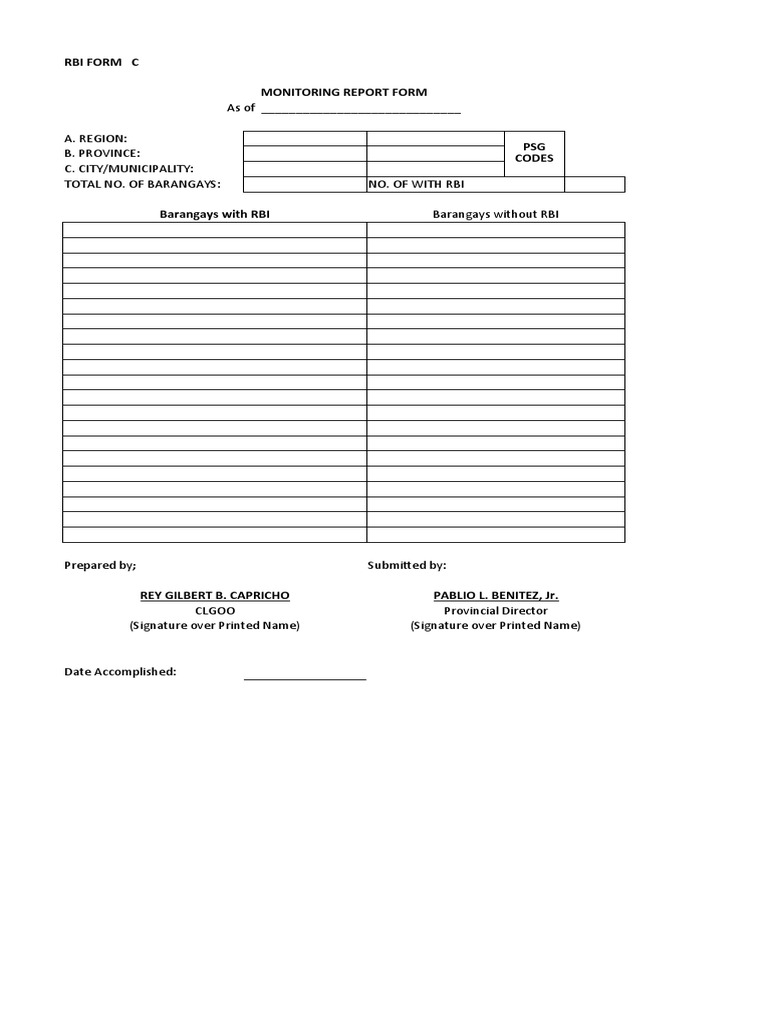 RBI Form C | PDF