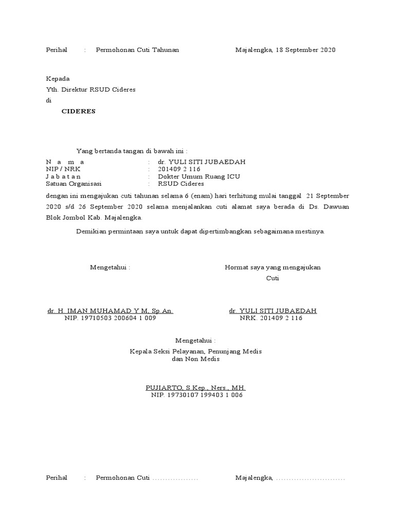 Blanko Cuti 2 | PDF