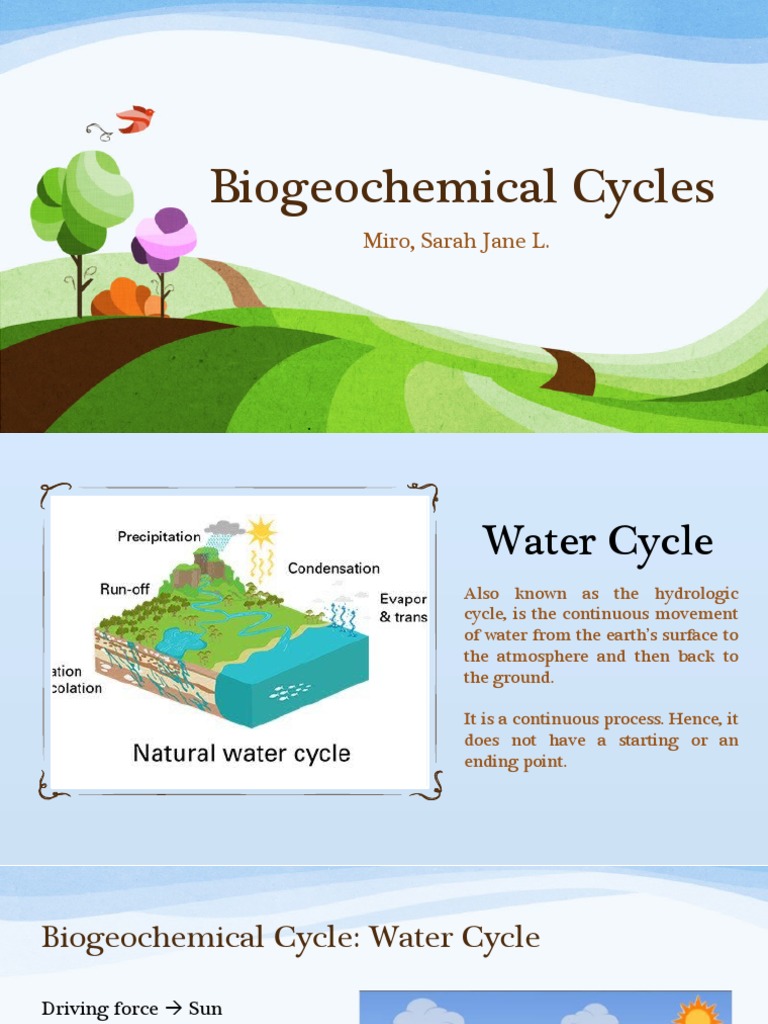 Biogeochemical Cycles Water