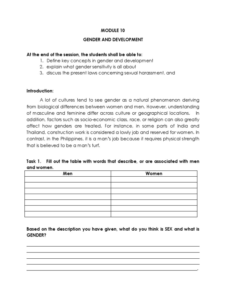 NSTP - GAD Module - Final PDF | PDF | Gender | Gender Studies