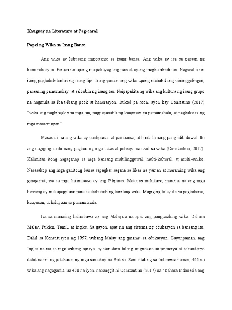 Filipino RRL | PDF