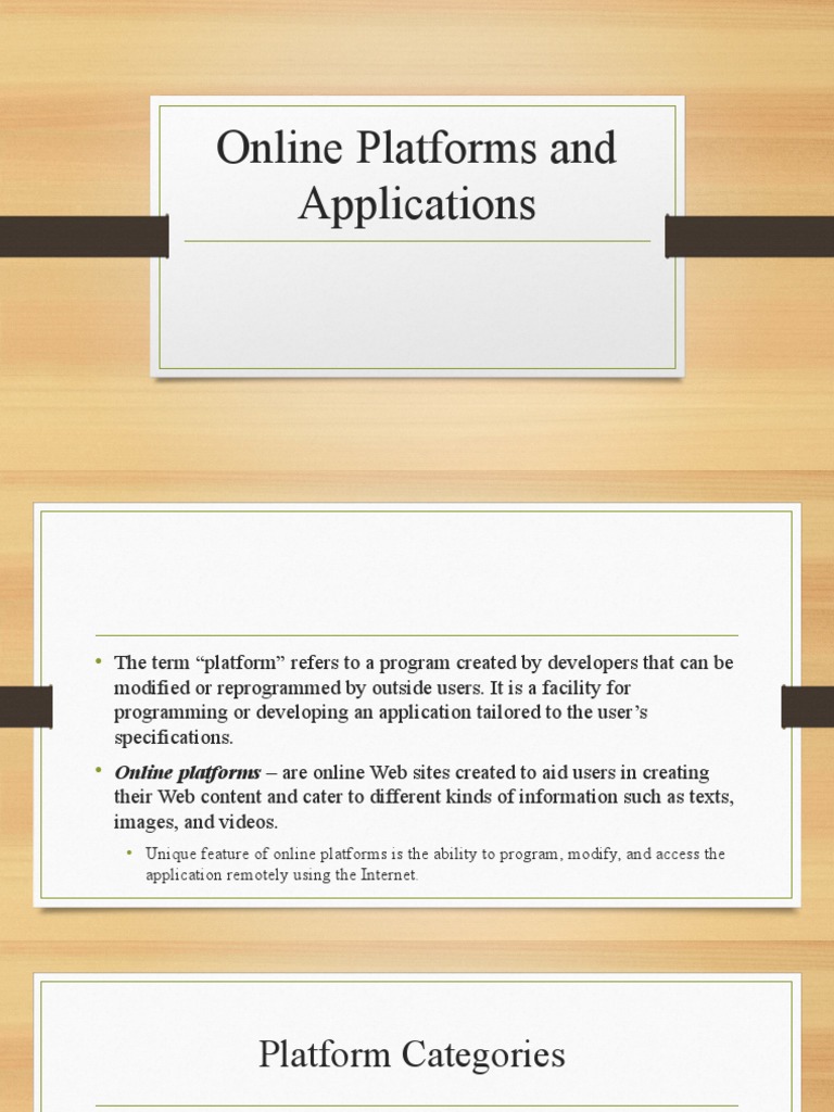 Online Platforms and Applications | PDF | Application Programming ...