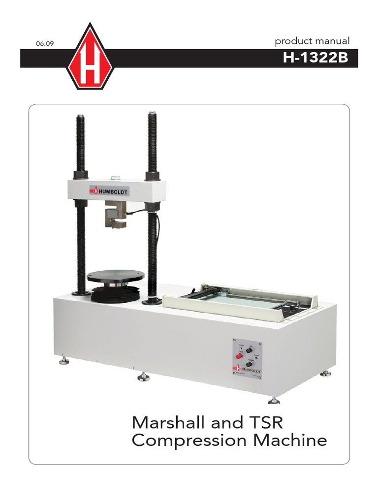Marshall TSR Compression Machine Manual | PDF | Switch | Calibration