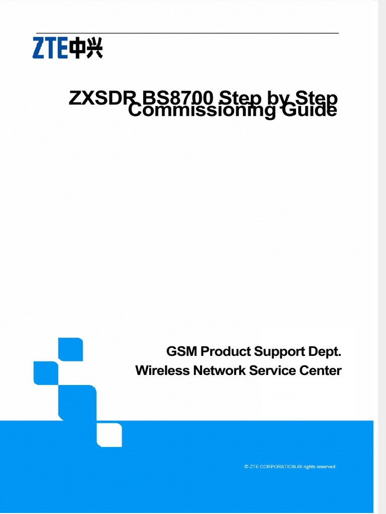 ZXSDR bs8700 Step by Step Commissioning Guide | PDF | Power Supply ...