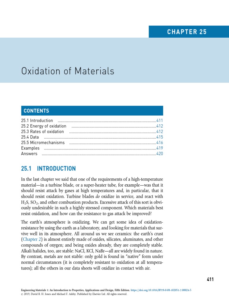 Chapter 25 - Oxidation of Materials - 2019 - Engineering Materials 1 ...