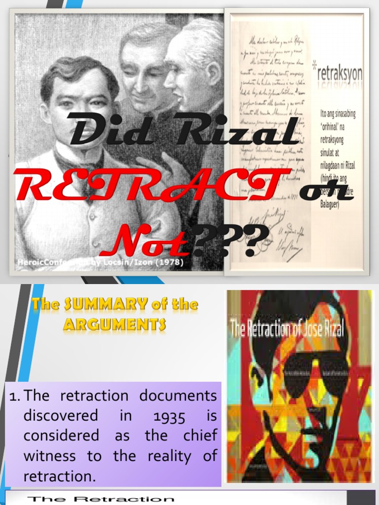 Retraction of Rizal3 | PDF | Manila | Religion And Belief
