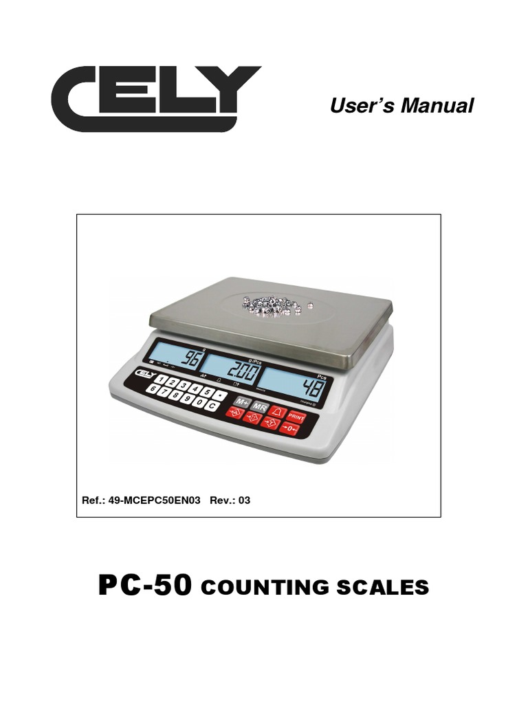 User's Manual: Counting Scales | PDF | Rechargeable Battery | Battery Charger