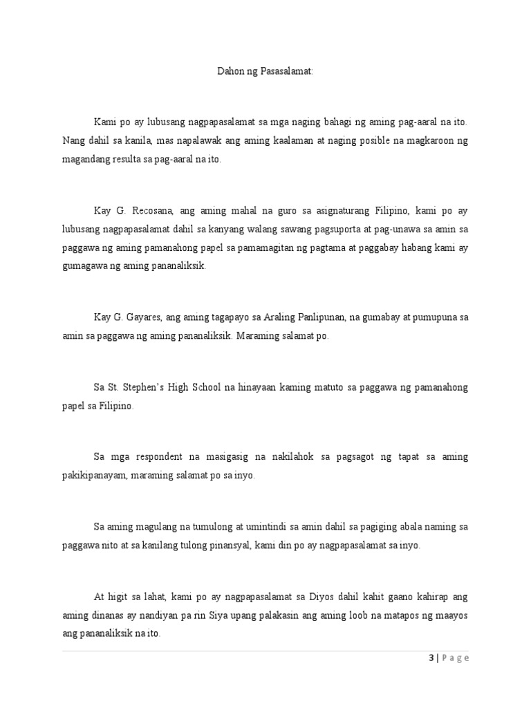 Dahon Ng Pasasalamat Pdf