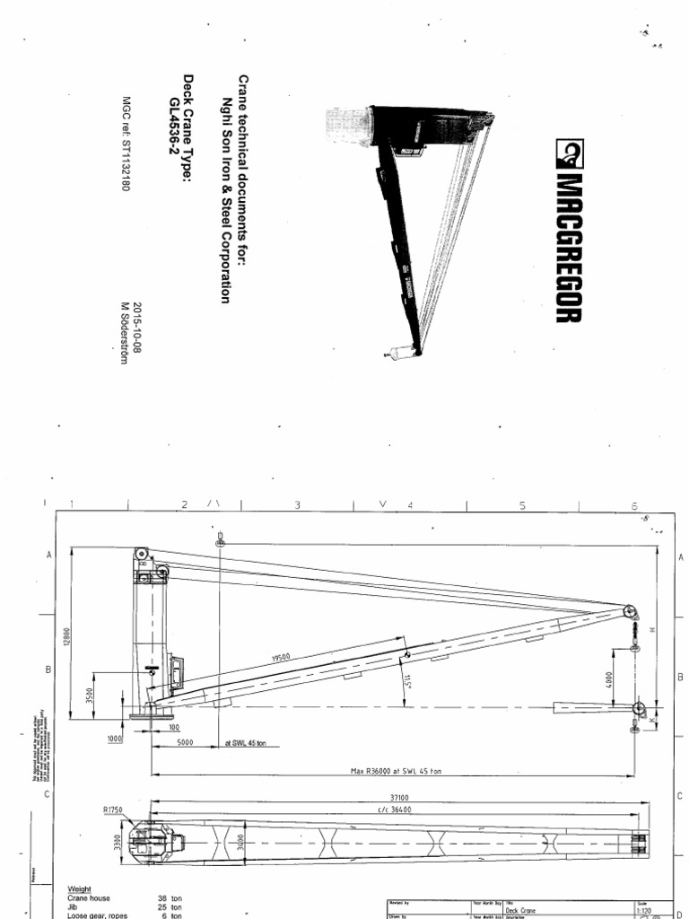 Gl4536-2 Macgregor Crane Manual | PDF