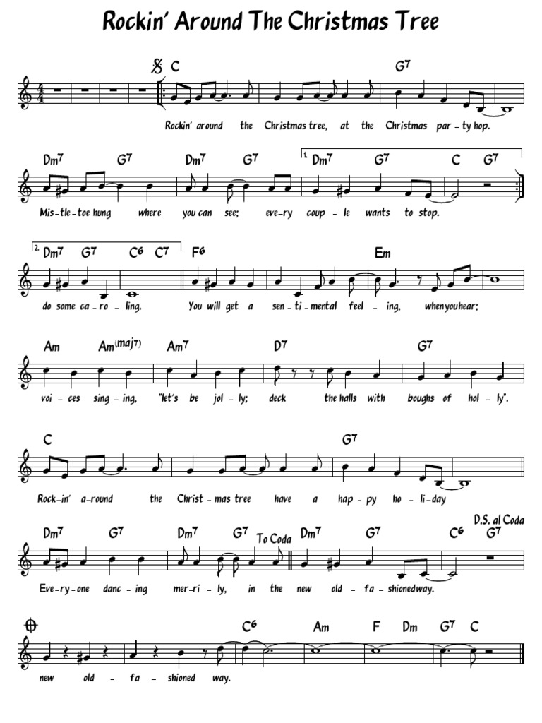 Rockin' Around The Christmas Tree Lead Sheet | PDF
