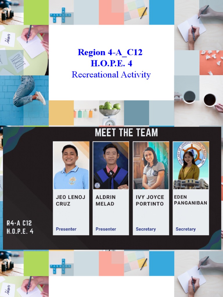 HOPE 4 (Recreational Activity) | PDF | Etiquette | Online And Offline