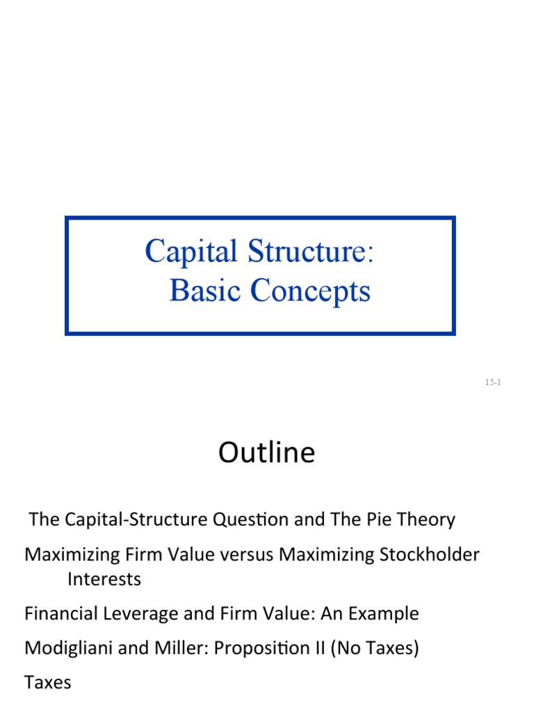 Capital Structure: Basic Concepts | PDF | Capital Structure | Leverage ...