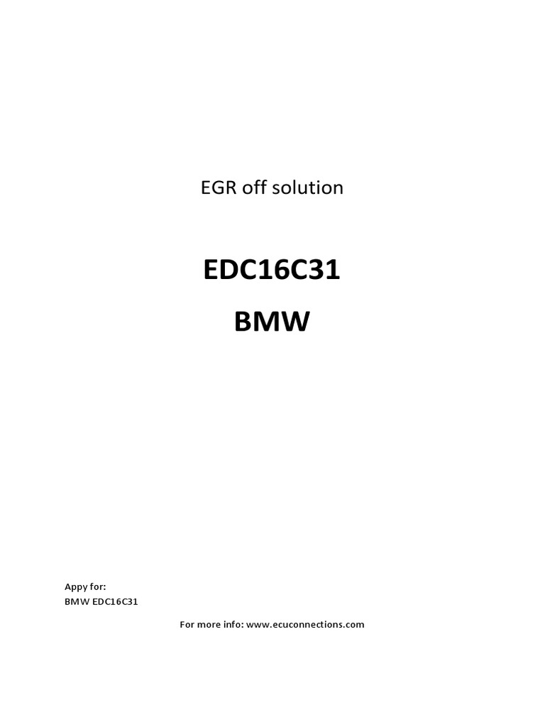 Edc16c31 BMW PDF | PDF