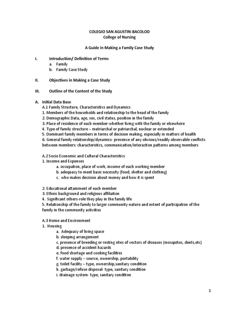 5.case Study Format Family | PDF | Breastfeeding | Family