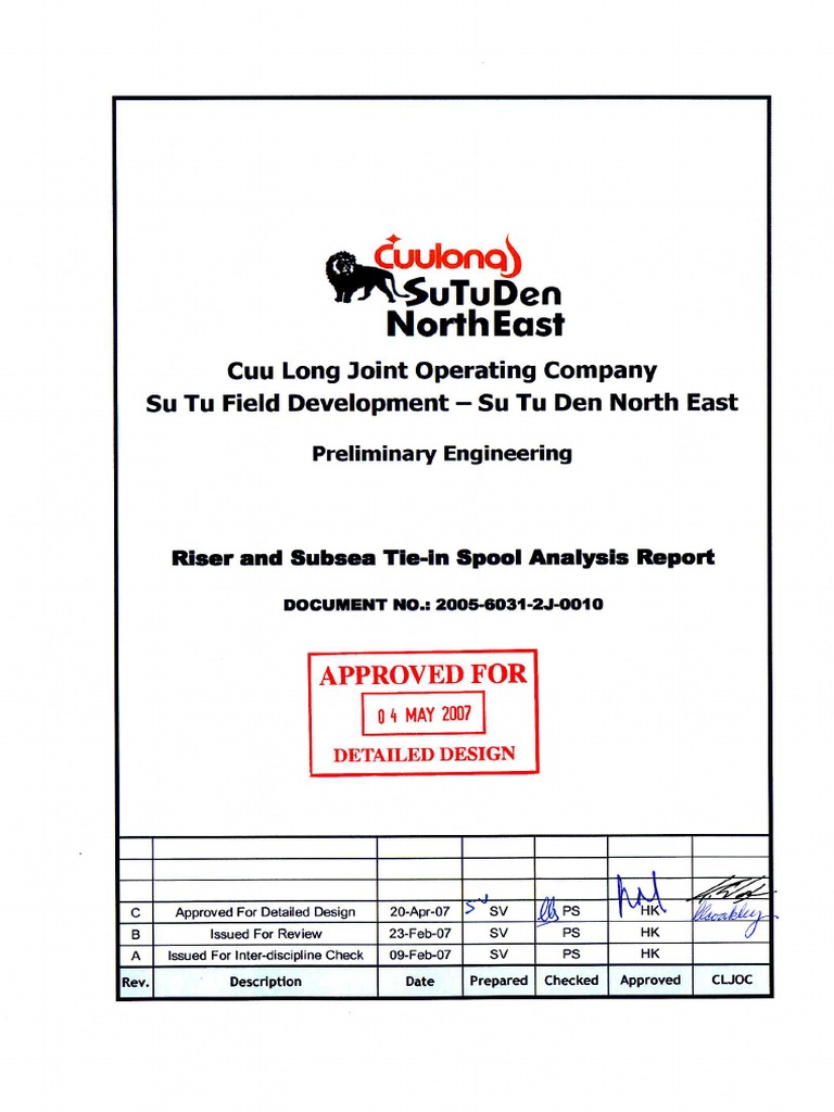 2005-6031-2J-0010 Rev.C Riser and Subsea Tie-In Spool Analysis Report ...