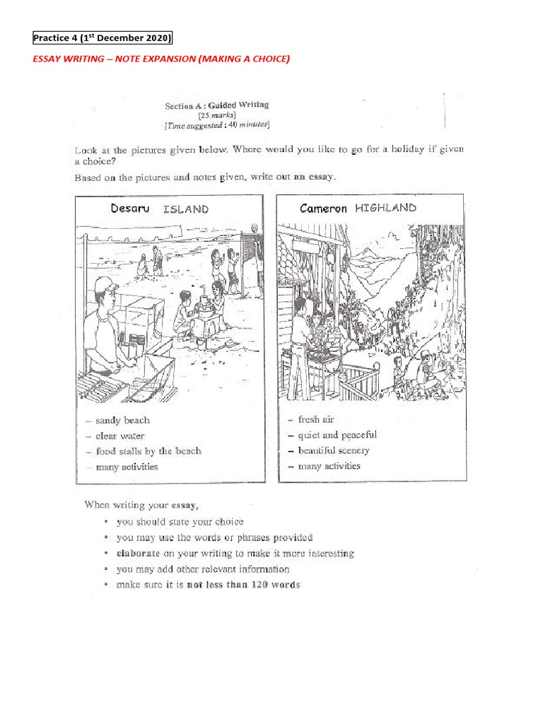 Form 1 Note Expansion Practice - Making A Choice | PDF