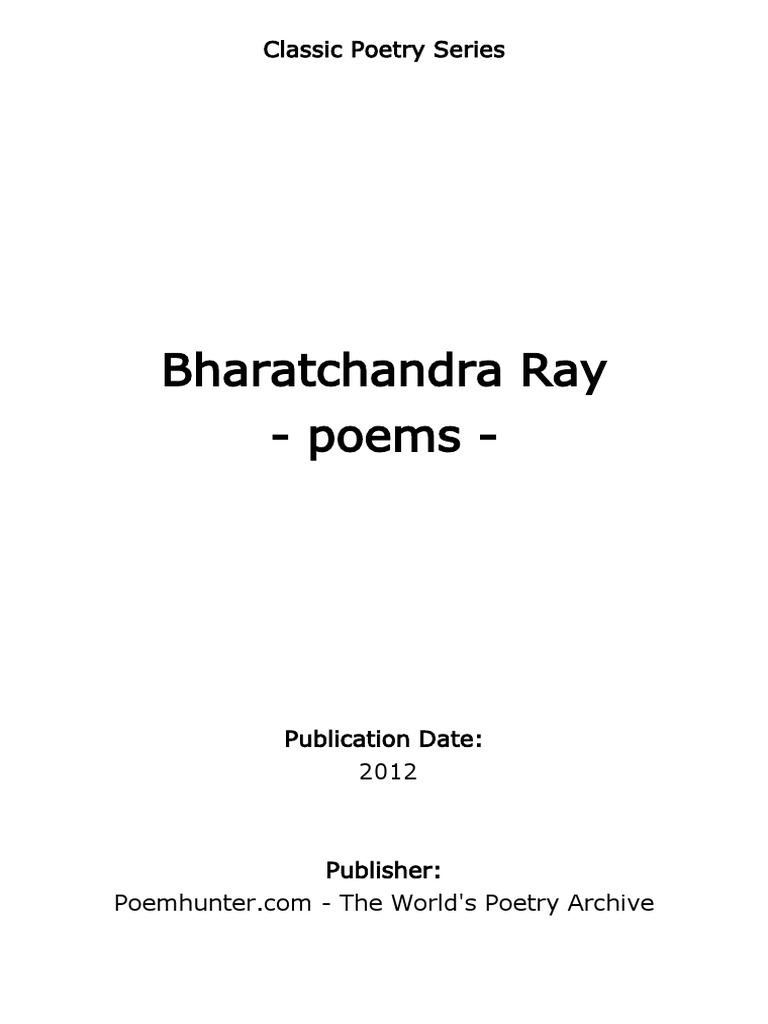 Bharatchandra Ray: An Introduction to the Life and Works of the 18th ...