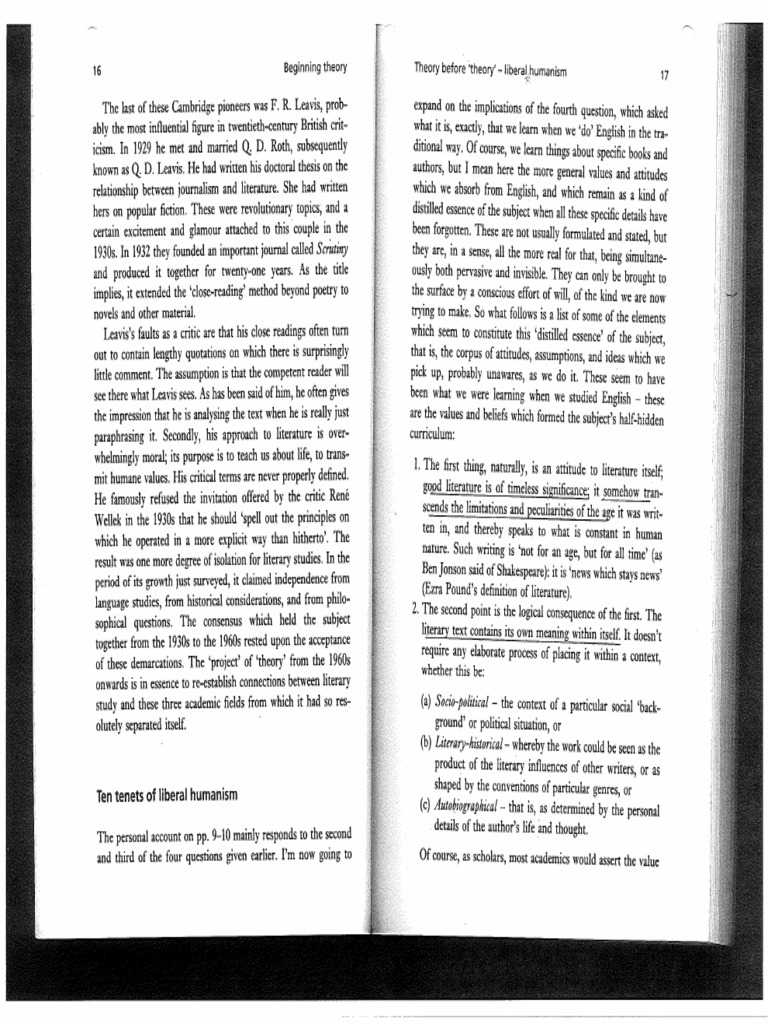 Liberal Humanism-1 PDF | PDF