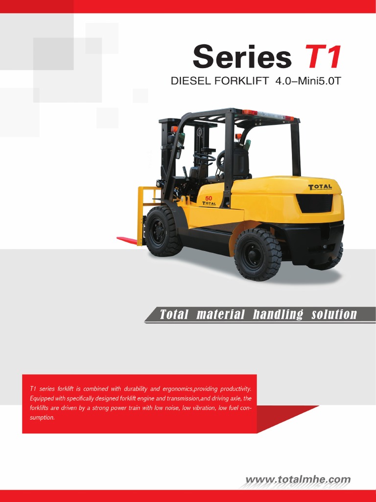 T1 Series Diesel Forklift 4.0-Mini5.0T PDF | Download Free PDF ...