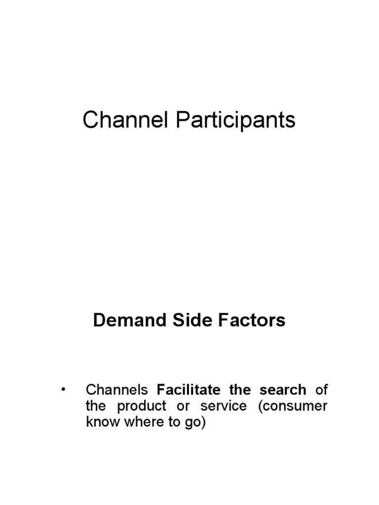 Channel Participants - IMT GHZ | PDF | Retail | Marketing