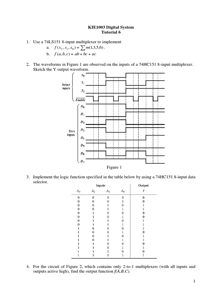 KIE1003 Tutorial6 | PDF | Electrical Circuits | Electronic Circuits