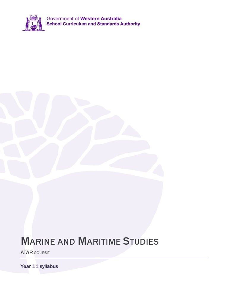 Marine and Maritime Studies Y11 Syllabus ATAR GD | PDF | Educational ...