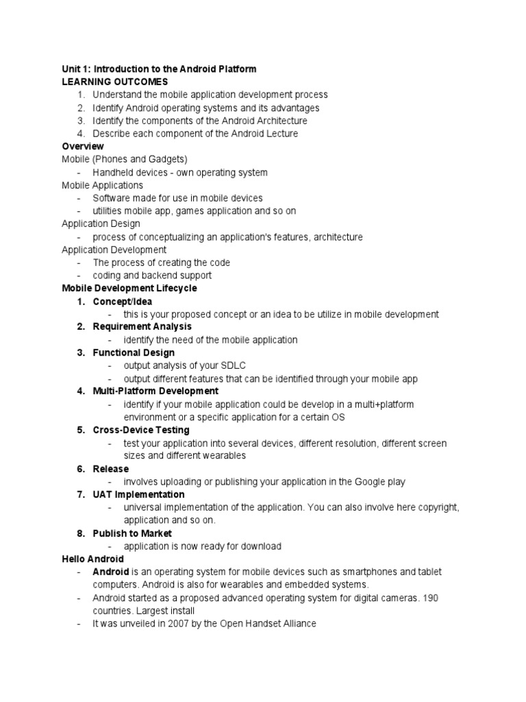 Mobile App Pdf Android Operating System Mobile App